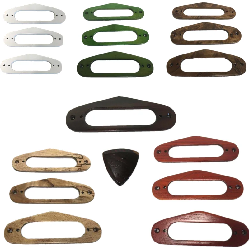 1pcs Solid wood Single Coil Neck Pickup Surround Mounting plate / ring ...