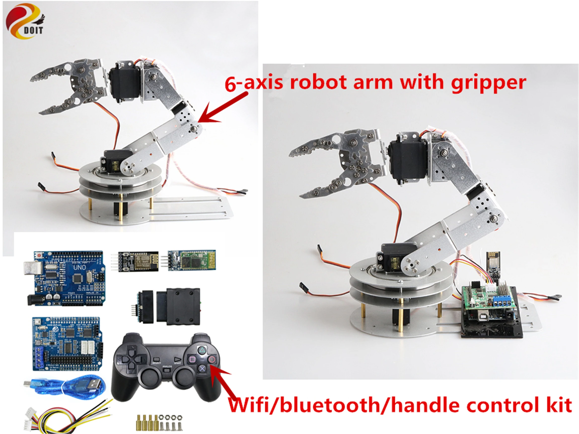 Szdoit – Plate-forme Robotique Métallique 6 Axes, Wifi/bluetooth ...