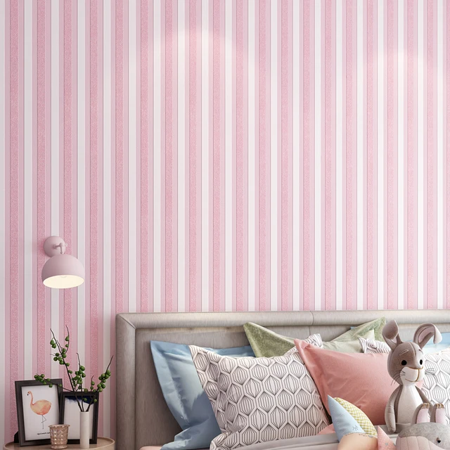 Pink Striped Wallpaper
