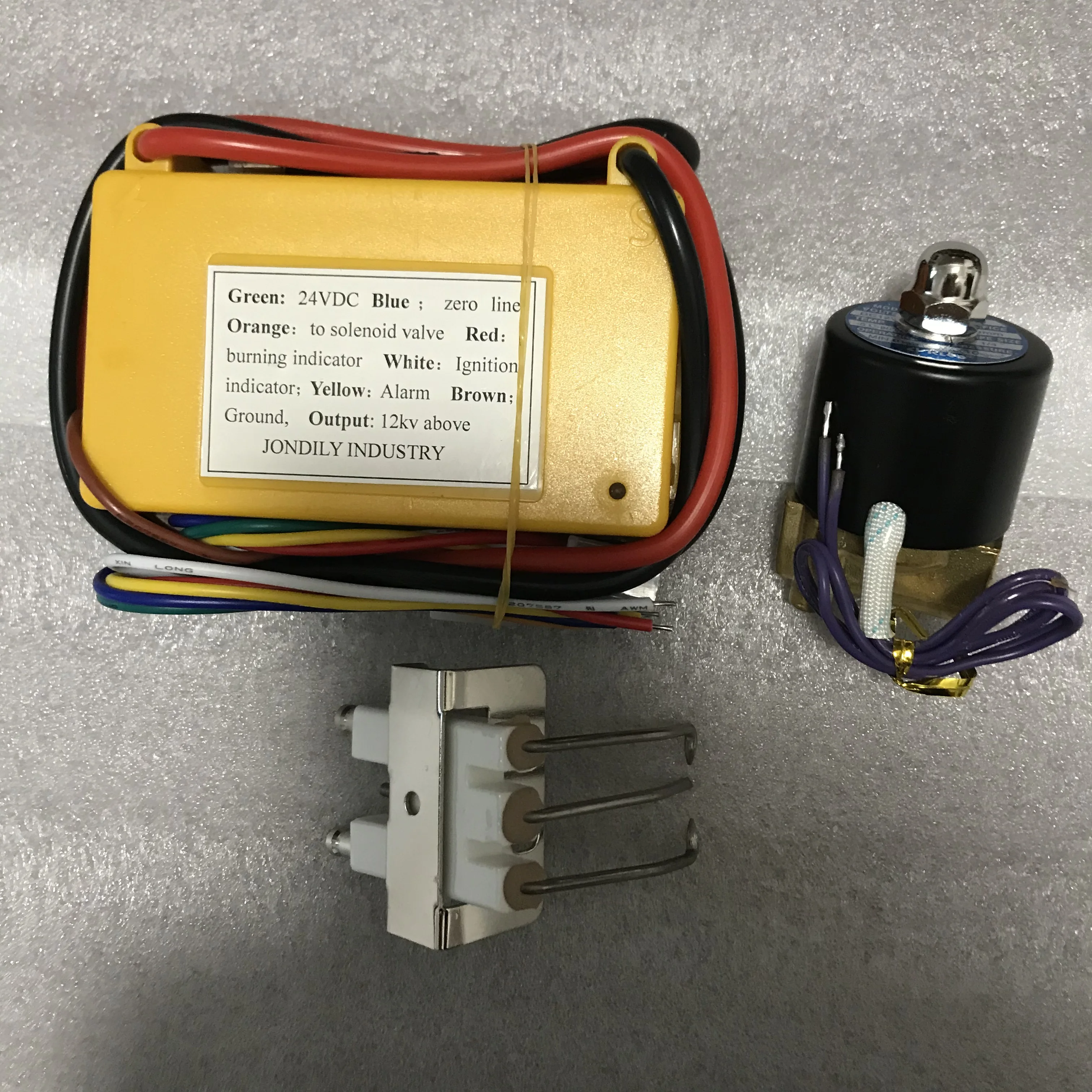 24VDC gas ignition control box+ spark plug+1/4"soleniod valve automatic ...