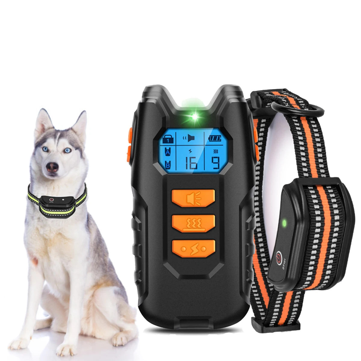 Collar eléctrico de entrenamiento para perros, dispositivo resistente al agua, recargable, con ...