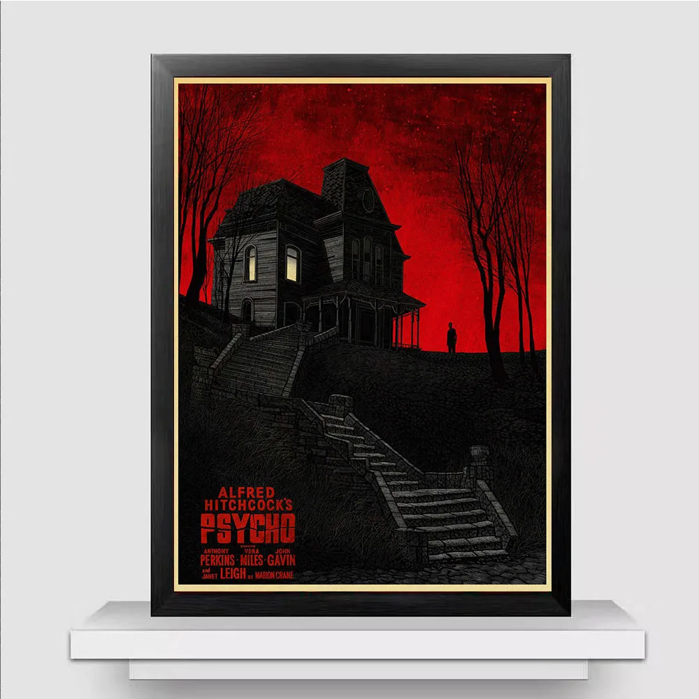 Classic Horror Movie Bates Motel Psycho House Art Chalkboard Art Wall ...