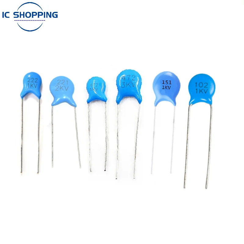 50pcs 1000v High Voltage Ceramic Capacitor 1kv 2kv 3kv 101k 151k 221k ...