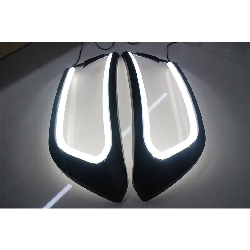 Dynamic Drl Turn Signal White Amber Headlight Led Cover Trim Abs Lamp ...