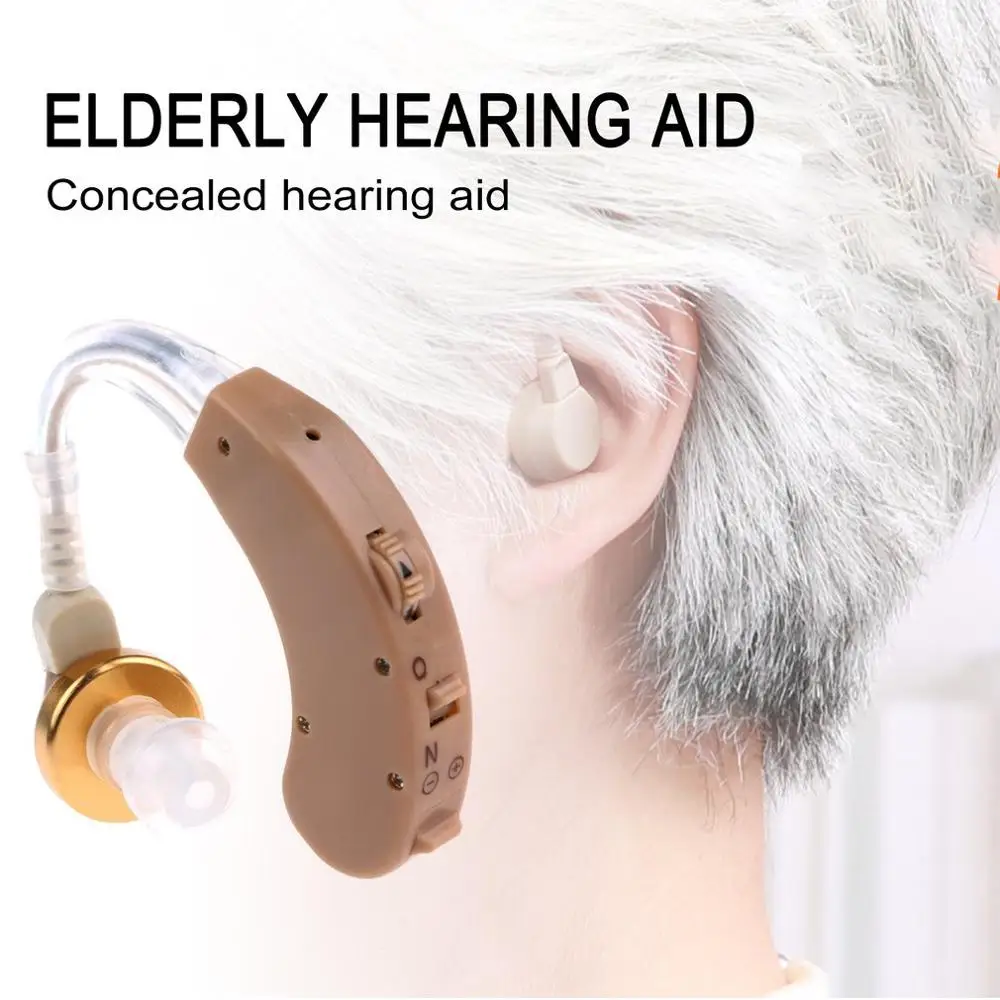 Behind the ear amplifier deaf hearing aid