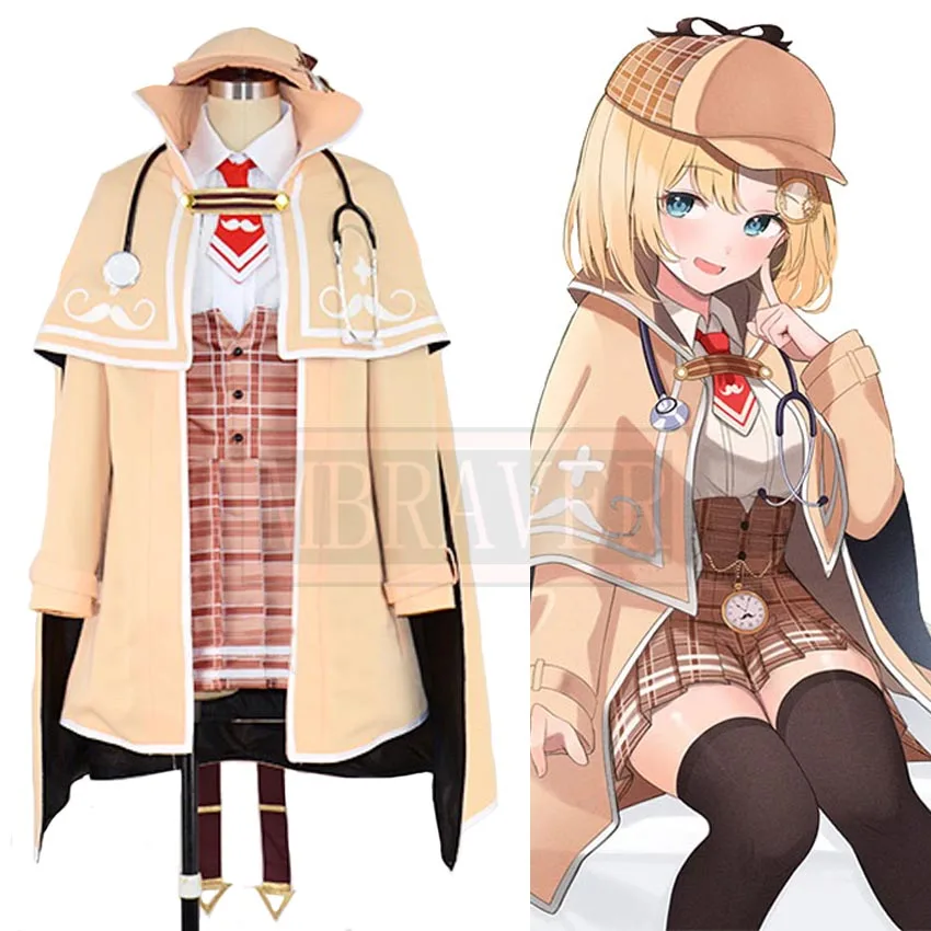 Youtube Vtuber Hololive Amelia Watson Cosplay Costume Uniform Christmas ...
