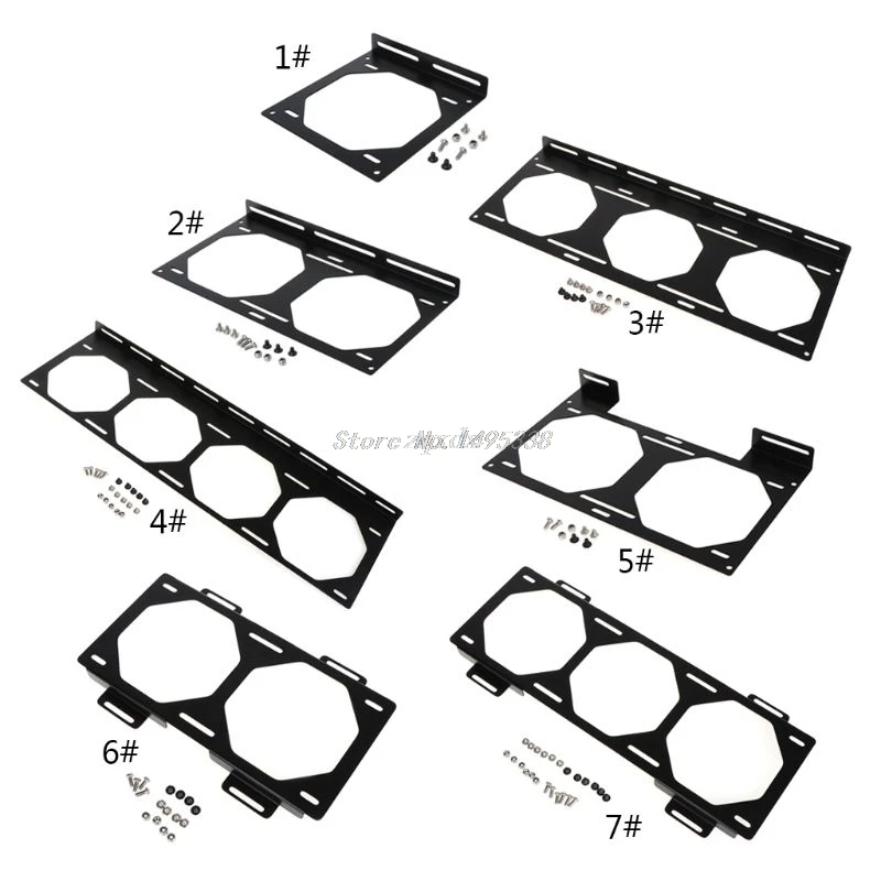 Fan Bracket 240 Radiator Mounting Bracket Water Cooler for 12/14CM Fan ...