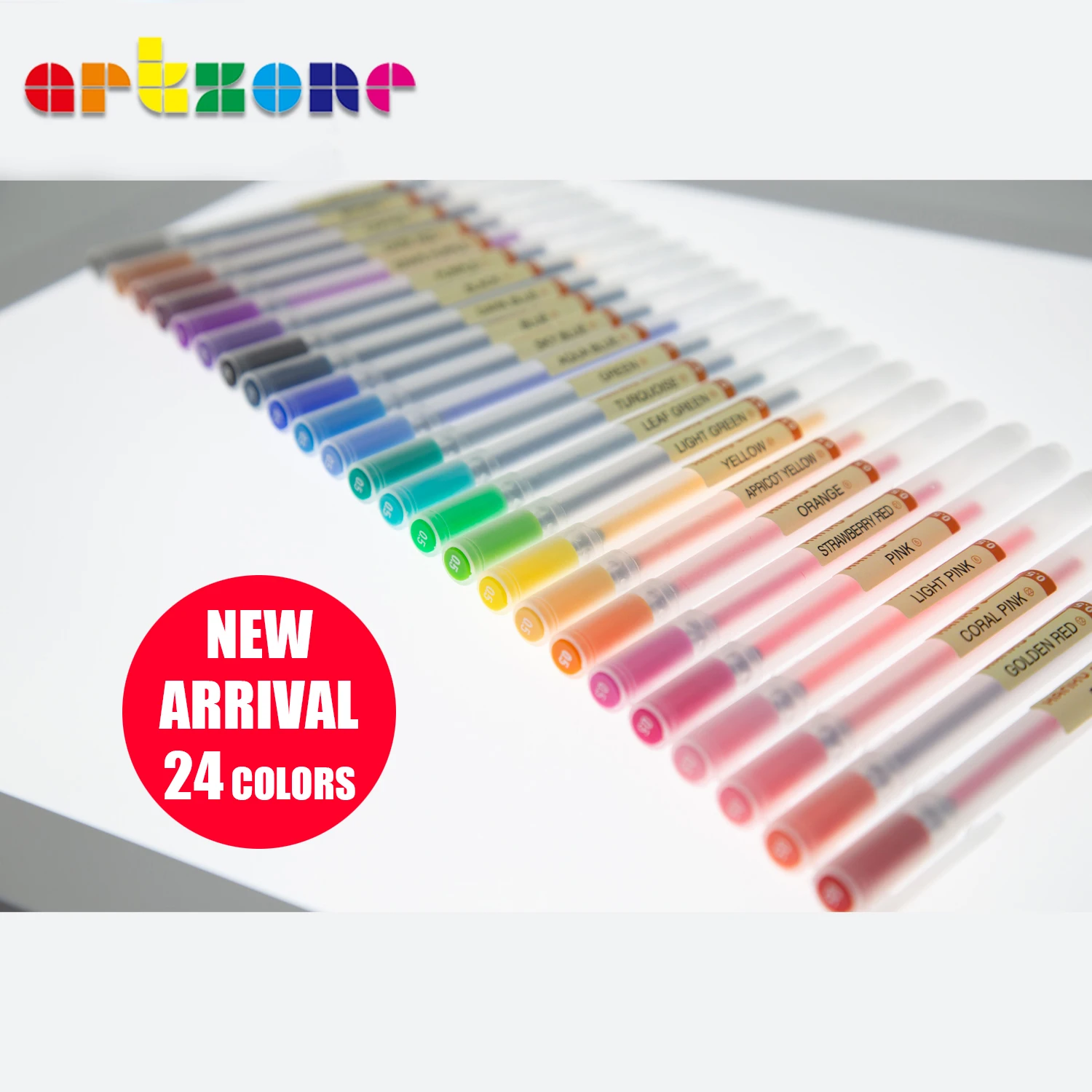 Creative-24-Pcs-Colored-Gel-Pen-0-5mm-Color-Ink-Japanese-Style-Writing ...