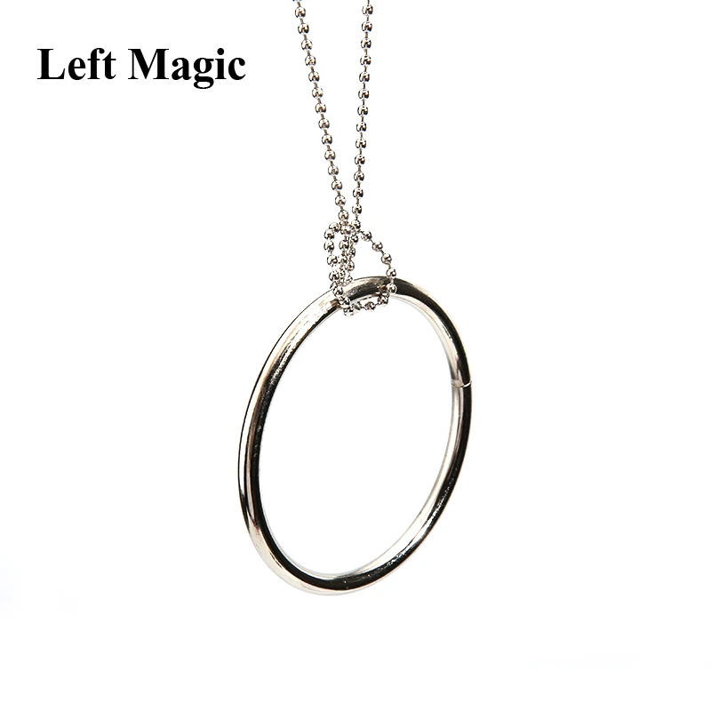 1PCS Steel Magic Ring And Chain Cool Magic Tricks Props Metal Knot Ring ...