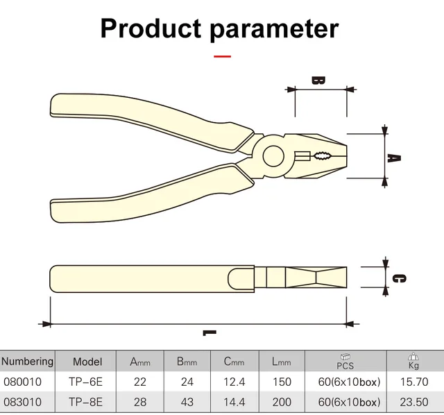 Combination Plier Drawing