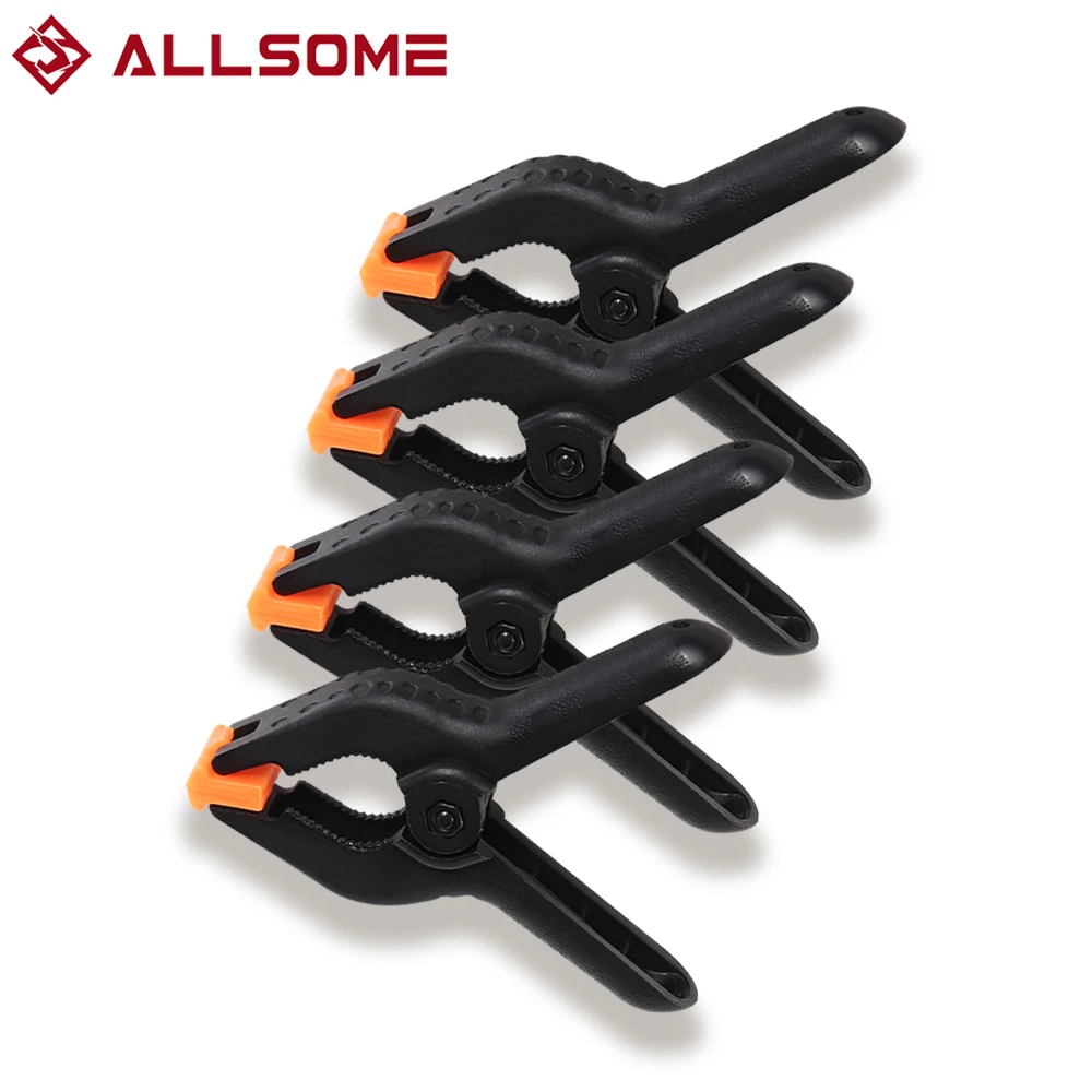 Allsome 4PC 4inch Spring Clamps DIY Plastic Nylon Clamps Spring Clip ...