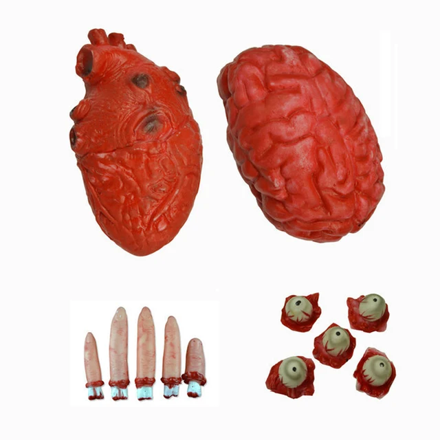 Decoration Fake Bloody Heart Prop Rubber Organs Squishies Human Size ...