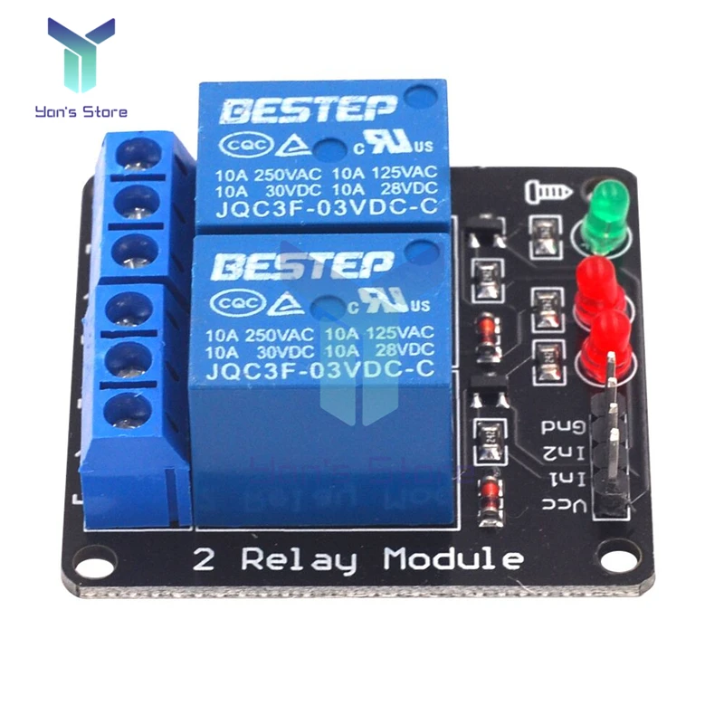 3V 3.3V 1/2/4 Channel Relay Module Low Level Trigger Liluminated Relay with Lamp Relay Output 4 ...