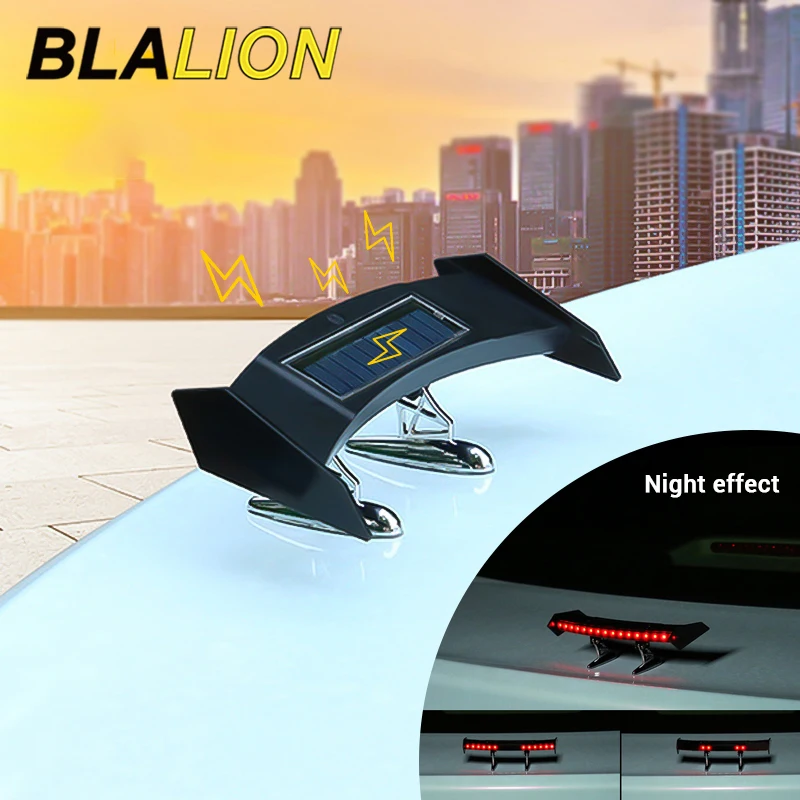 Mini Solar DRL Universal Black Small Rear Wing Spoilers Car Trunk Tail ...