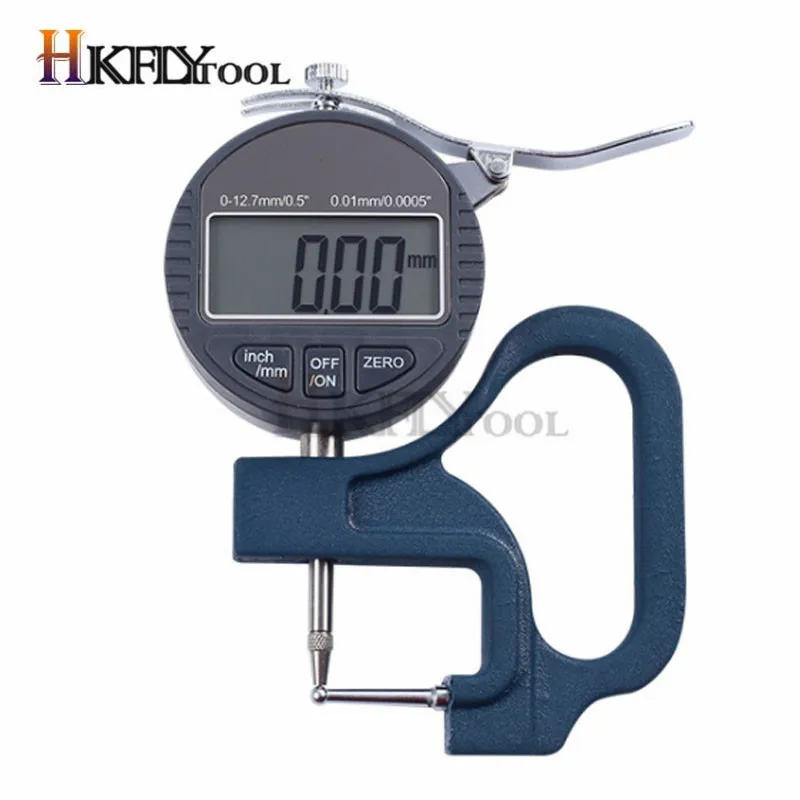 0-10mm-Electronic-Digital-Thickness-Gauge-0-01mm-Round-Head-Micron ...
