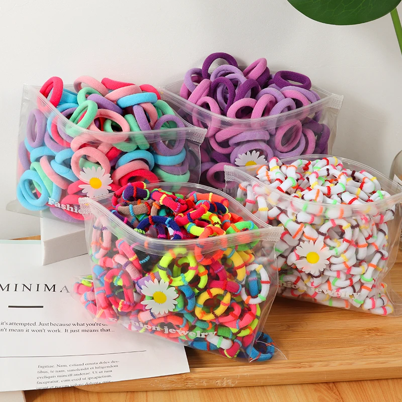 Girl Candy Color Hair Bands Small Elasticity Rubber Band Nylon ...