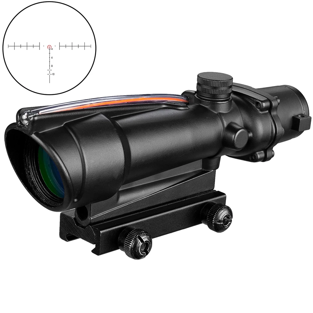 Hunting-3-5X35-Real-Fiber-Scope-Green-Red-Horseshoe-Reticle-Tactical ...