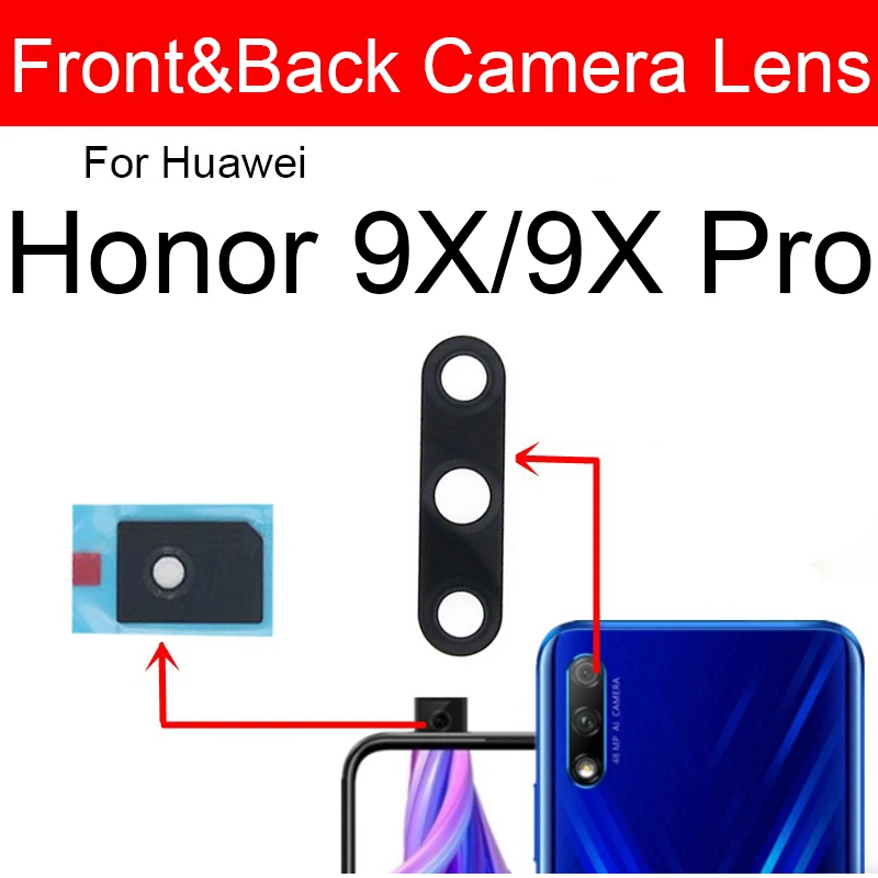 Front Rear Camera Glass Lens For Huawei Honor 9X 9X Pro Back+Front ...