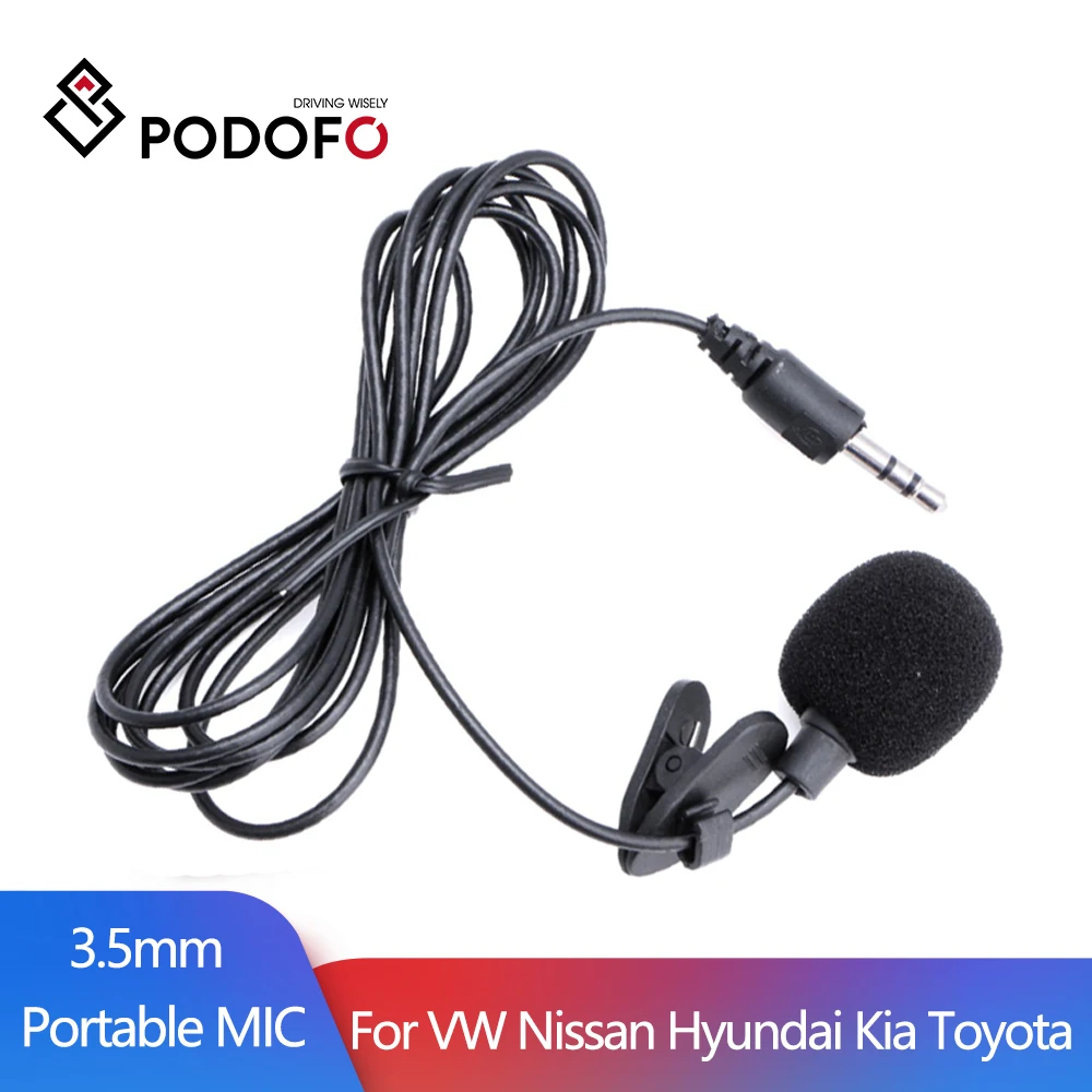Podofo 3.5mm Universal Portable Mini Mic Microphone Hands Free Clip on ...