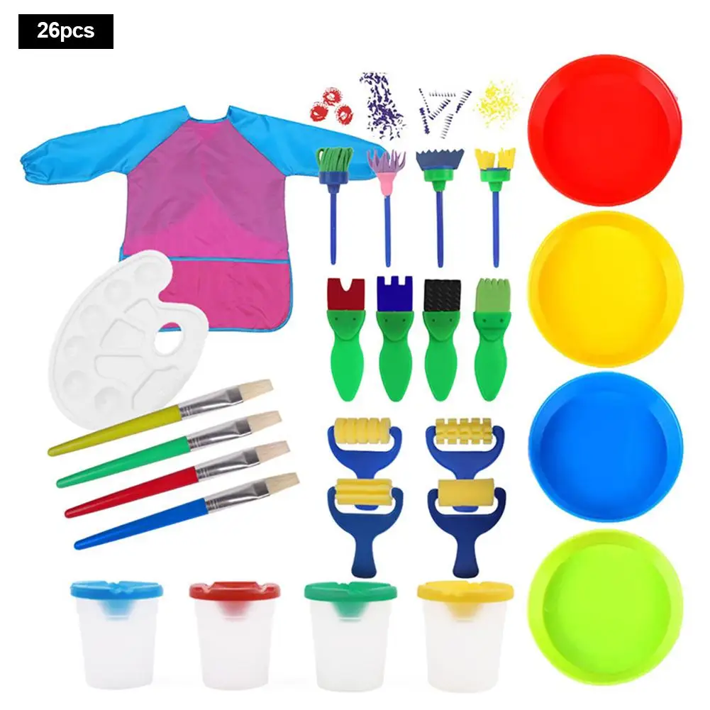26PCS-Painting-Tools-Kit-Kids-Painting-Tools-Set-For-Children-Boys ...