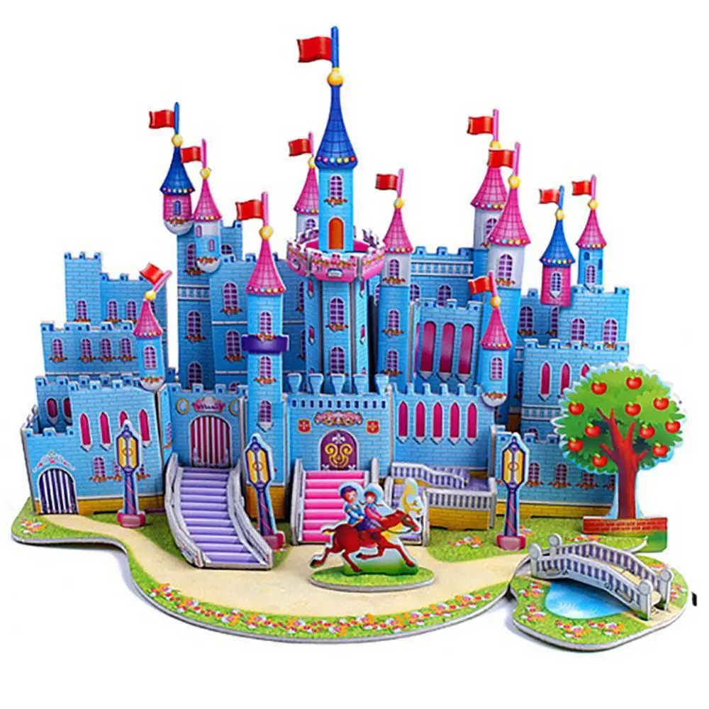 DIY-3D-House-Castle-Windmill-Model-Assembling-Puzzles-Early-Learning ...