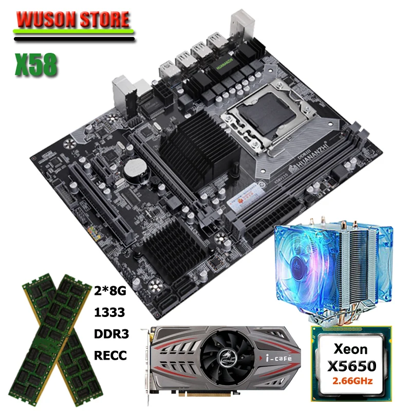 Huananzhi X58 Motherboard Combo Cpu Intel Xeon X5650 2.66ghz With Cpu ...