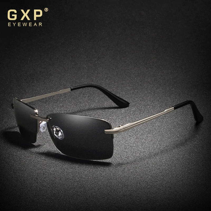 GXP 2020 Rectangle Sunglasses Men Travel Polarized Rimless Sun glasses UV400 Male Fishing ...