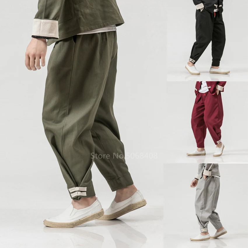 Asian-Oriental-Japanese-Loose-Harem-Pants-Men-Harajuku-Streetwear ...