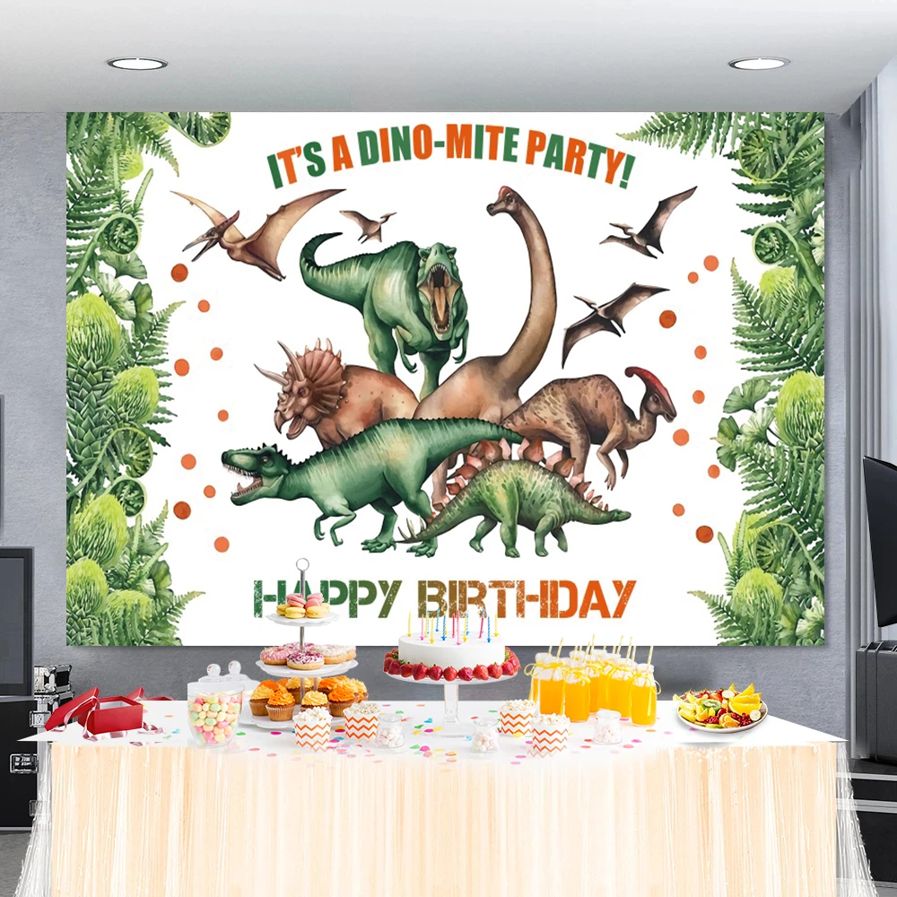 Jurassic Dinosaur Theme Birthday Photography Studio Backdrop Background ...