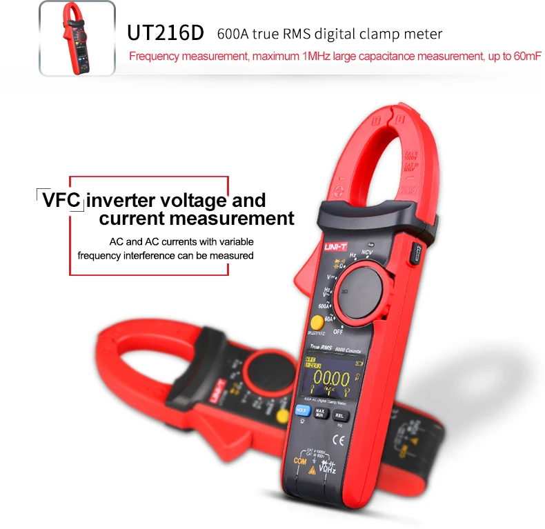 UNI-T UT216D True RMS Digital Clamp Meter