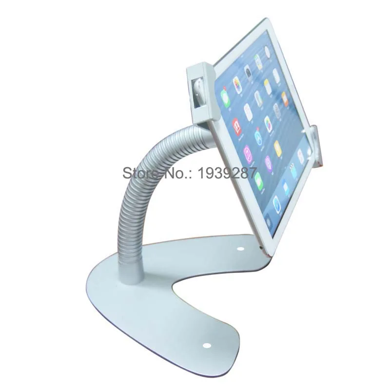 tablet desk lock holder with flexible goose neck arm mount table ...