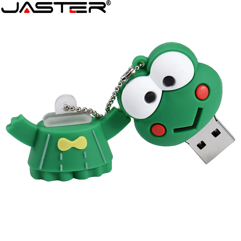 JASTER HOT sale USB flash drive gift frog animal pen drive 128GB 2GB ...
