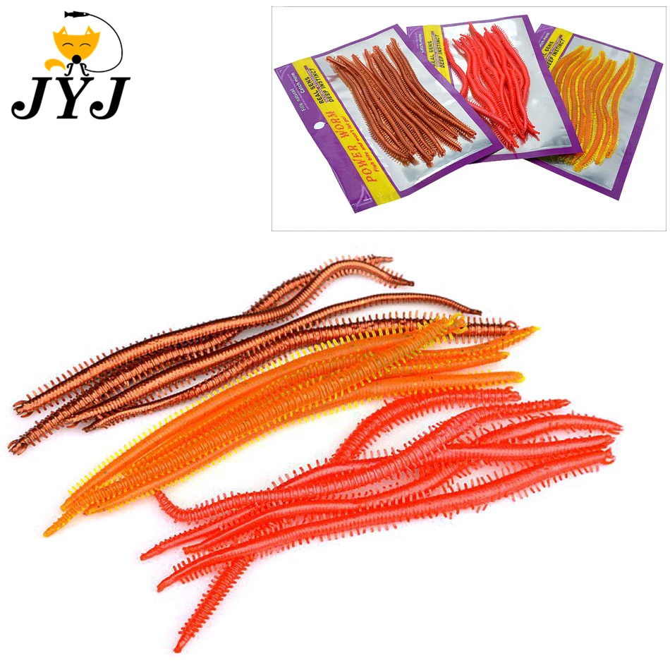 20pcs a bag 14cm soft sea sand worm lure baits ,artificial long tail ...