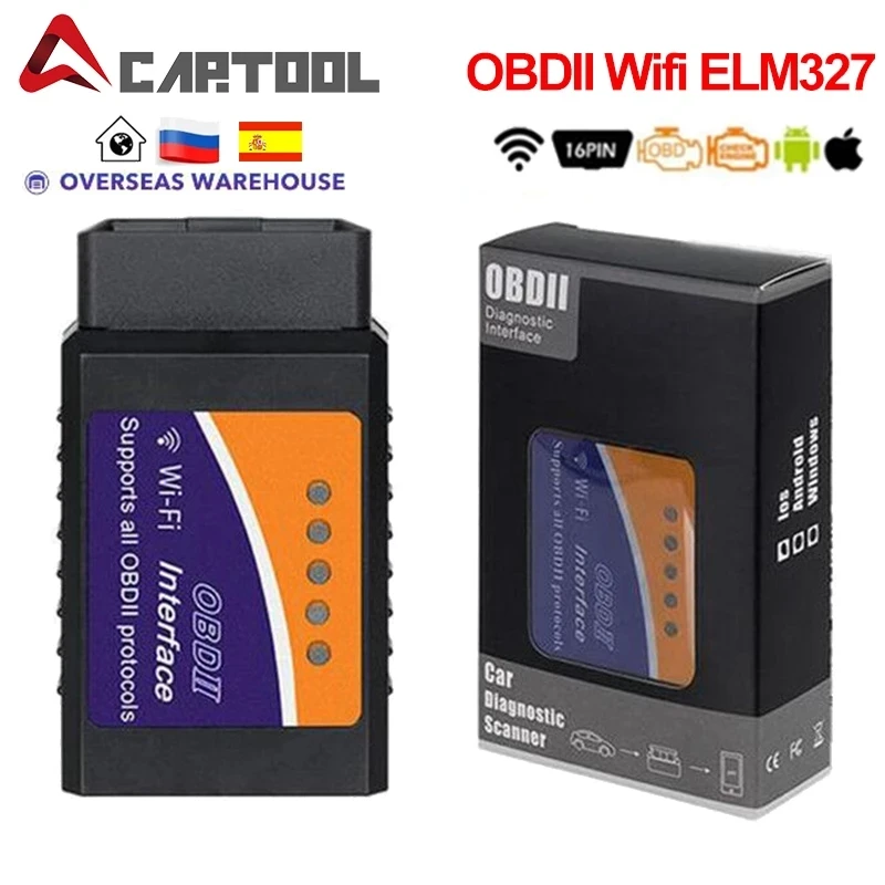Mini Elm327 Wifi/Bluetooth kompatibel OBD2 V1.5/2.1 Elm327 OBD 2 Alat Diagnostik Mobil Pemindai ...