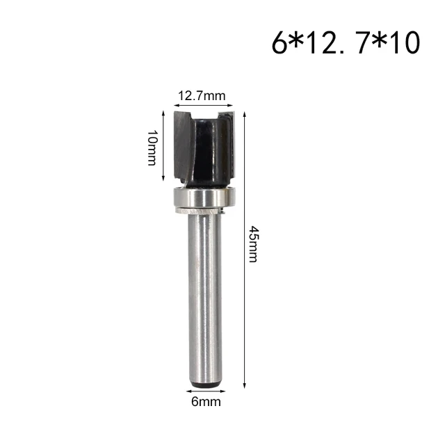 LAVIE 6mm Shank Flush Trim Router Bit Pattern Bit Top Bottom Bearing ...