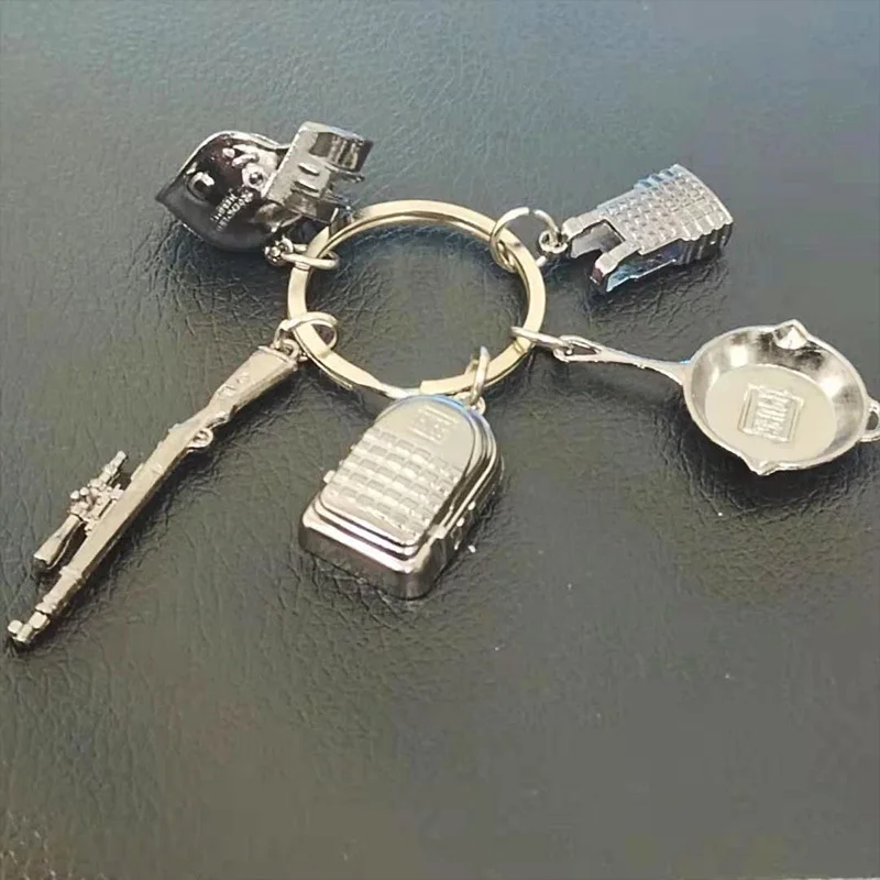 PUBG Keychain Cosplay Prop Saucepan Backpack Armor Helmet Pan 98k Flare ...