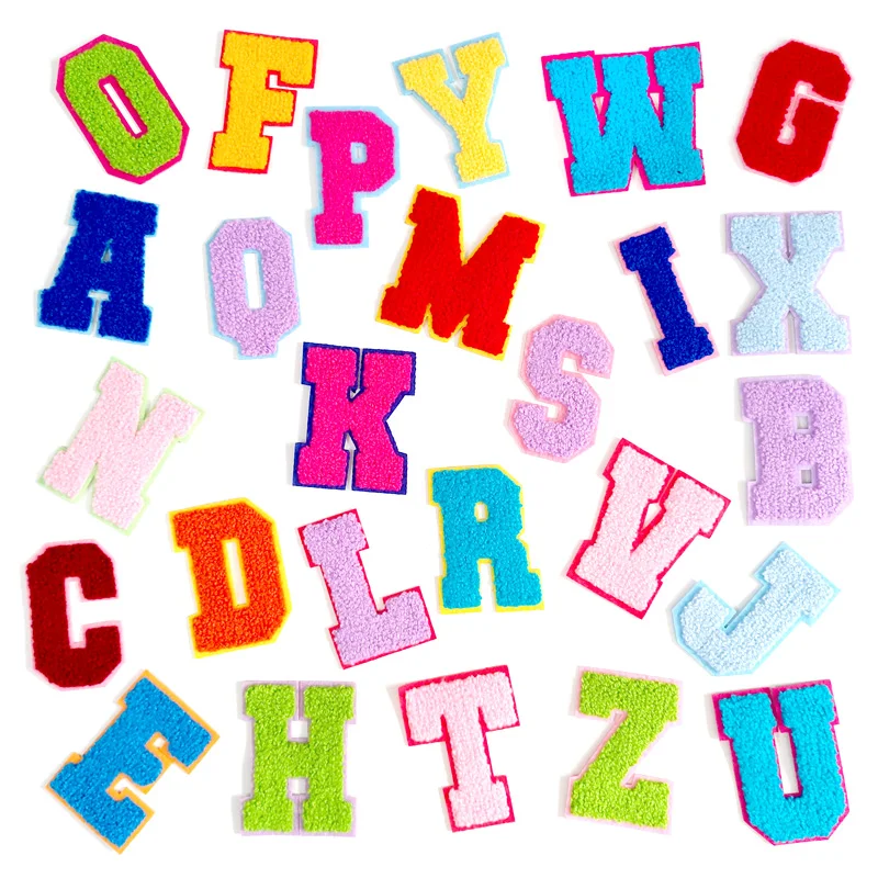 Abcdefg Color English Letters Patches For Clothing Embroidery Clothes ...