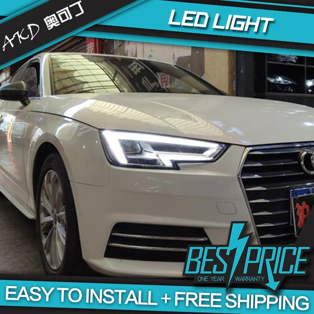 AKD Car Styling for A4 B9 Headlights 2017-2020 A4L RS4 Headlight DRL Hid Head Lamp LED Projector ...