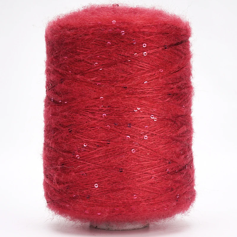 Neue-520g-Weiche-Nat-rliche-Bunte-Pl-sch-Mohair-Pailletten-Garn-f-r ...