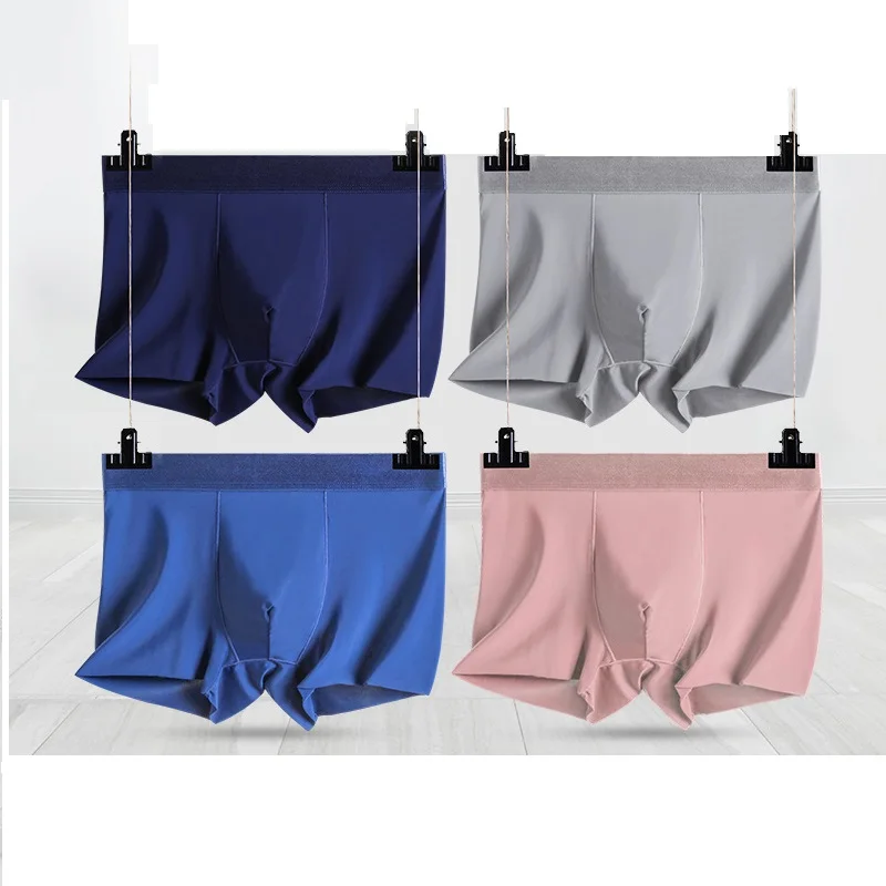 4PCS/Lot men Underwear Seamless Men Boxers Luxury Silk Boxers Boxer ...
