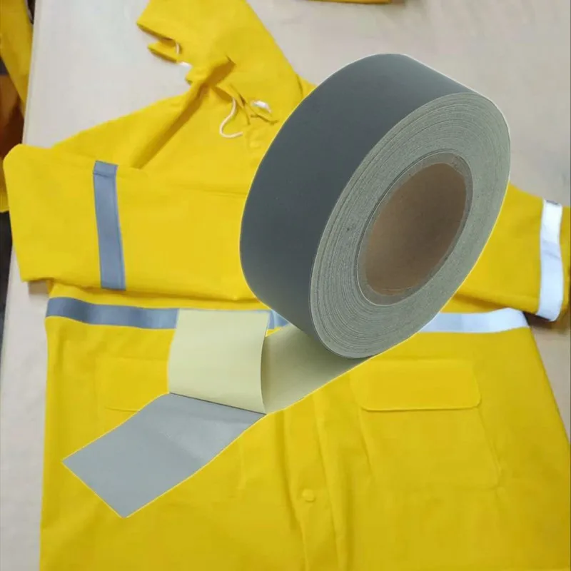 BOBINE DE RUBAN,silver 5cm--Sangle auto adhésive réfléchissante ...