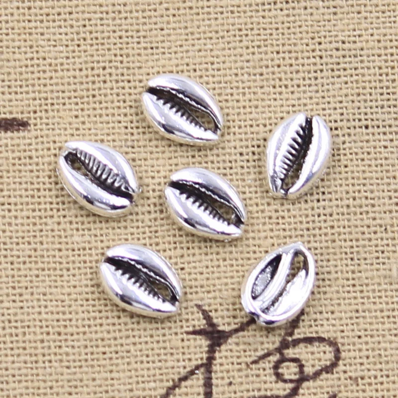 50pcs-Charms-Bohemian-Conch-Cowrie-Shell-10x7mm-Antique-Silver-Color ...
