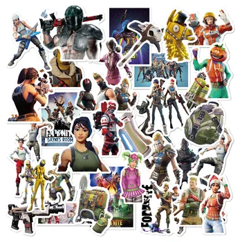 50pc Cartoon cool Fortnites Stickers Toys Waterproof Sticker Luggage ...