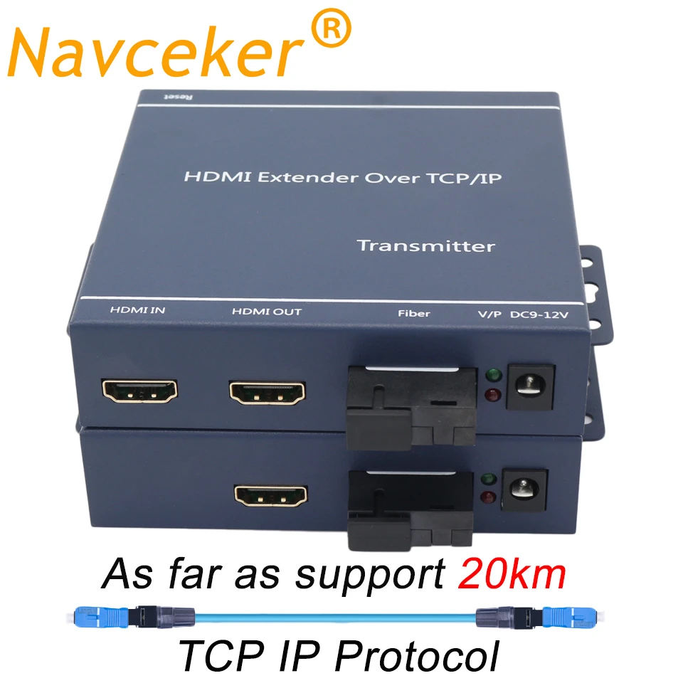 2020 HDMI Fiber Optic Converter 20Km HDMI Fiber Optic Extender Over IP ...