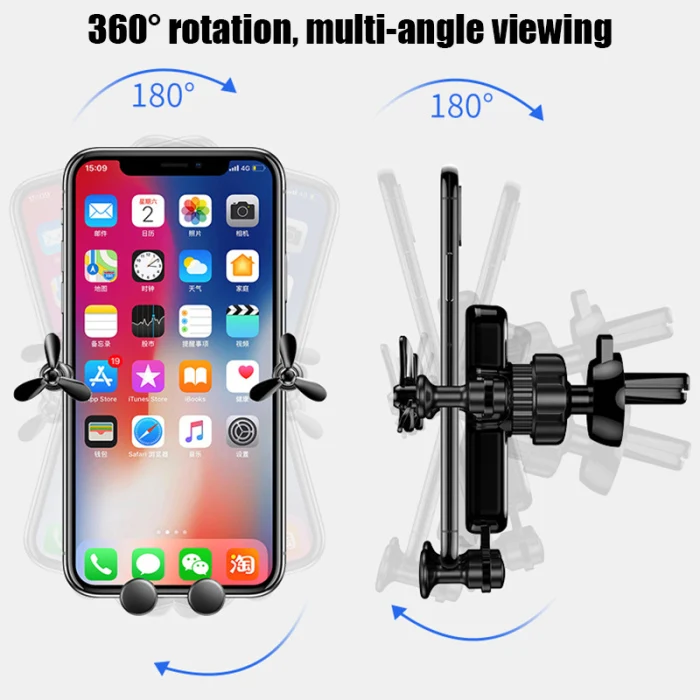 Car Gravity Cell Phone Mount Novelty Phone Holder Air Vent Clip ...