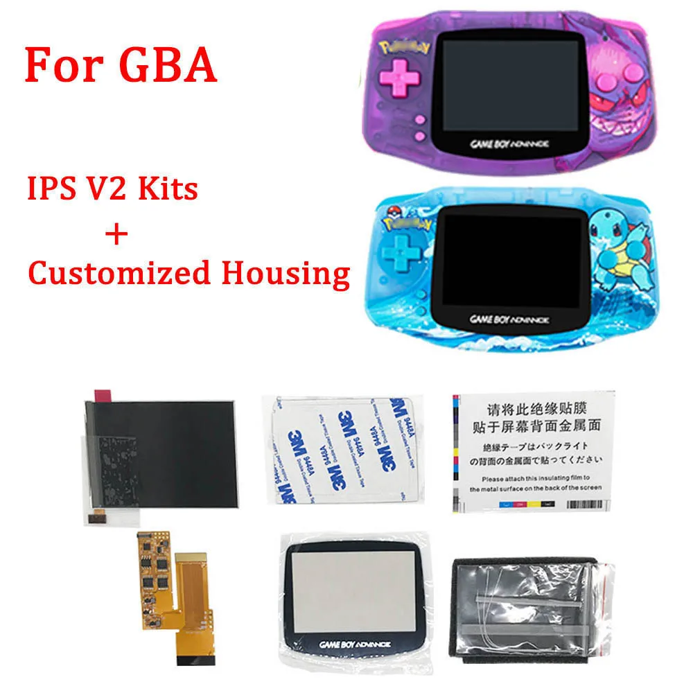 New IPS V2 LCD Screen Kits For GBA ips v2 mod ribbon cable kits with ...