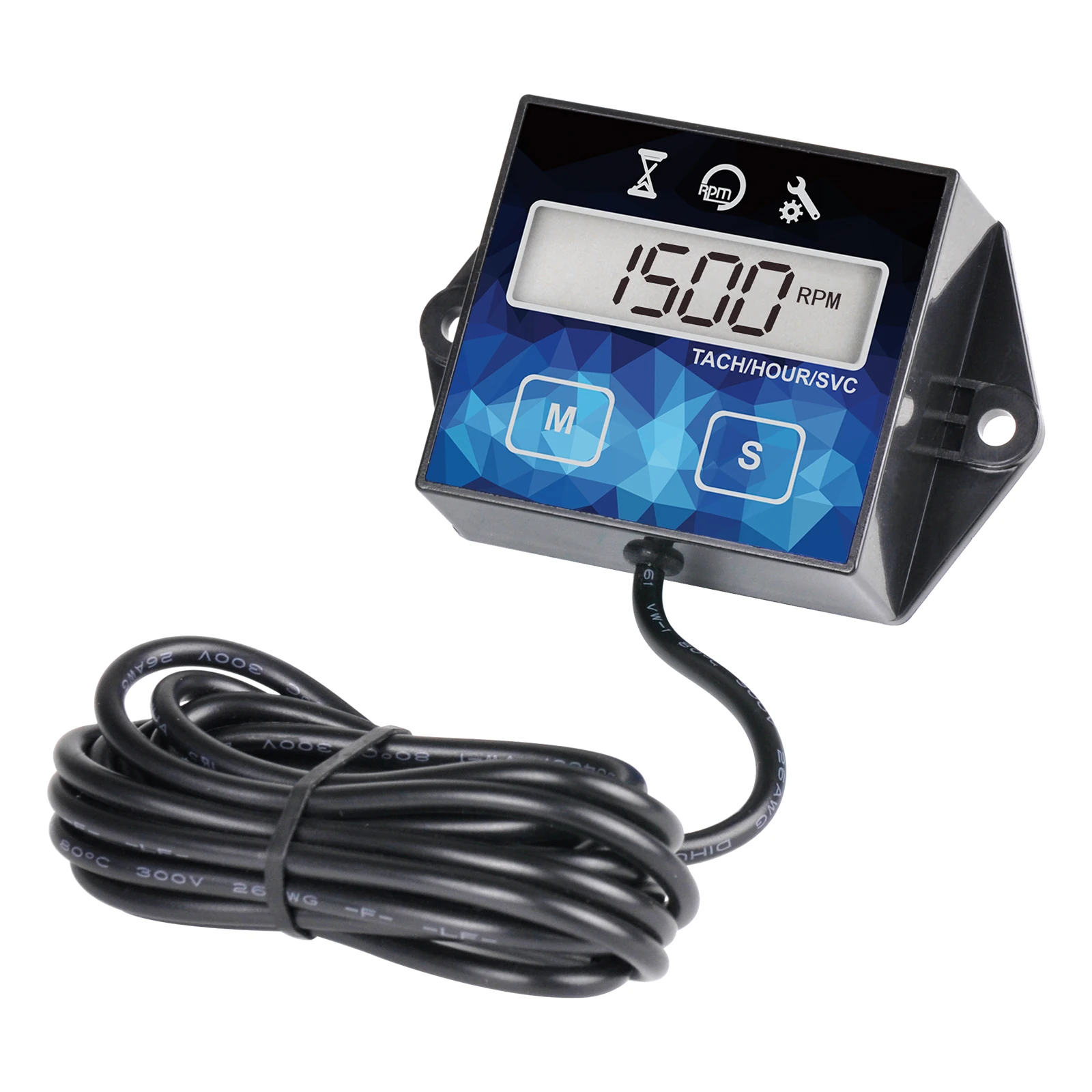 Inductive-Tachometer-Track-Oil-Change-Hour-Meter-Backlit-Digital-Tach ...