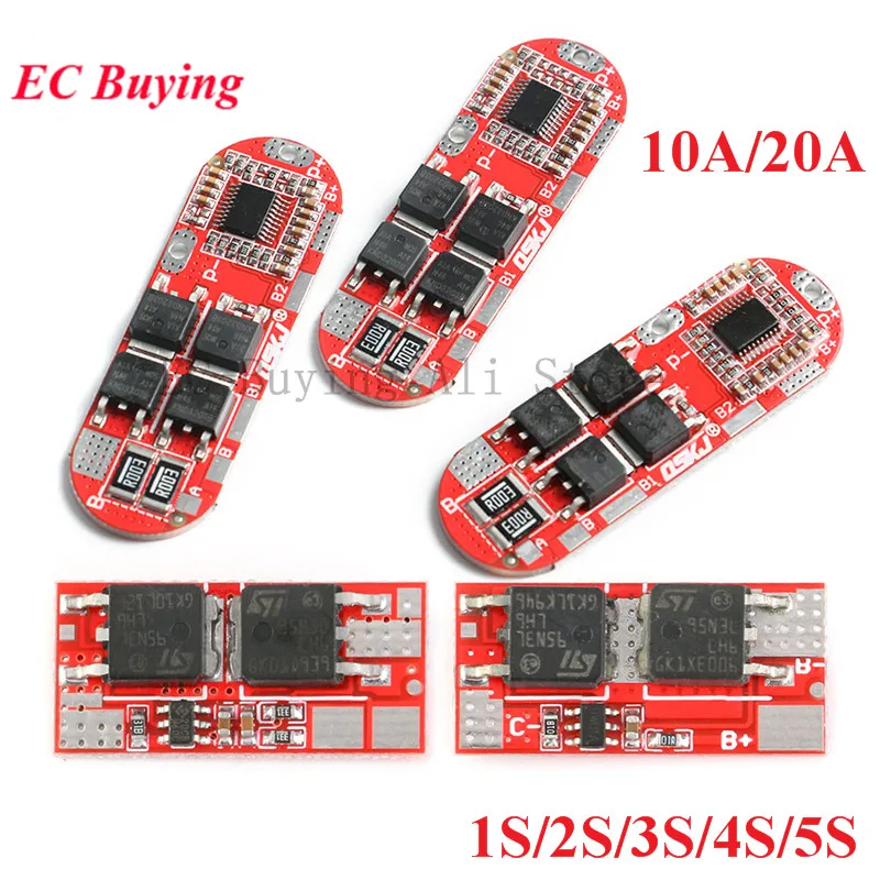 BMS 1S 2S 10A 3S 4S 5S 20A 25A 18650 Li ion Lipo Lithium Battery ...