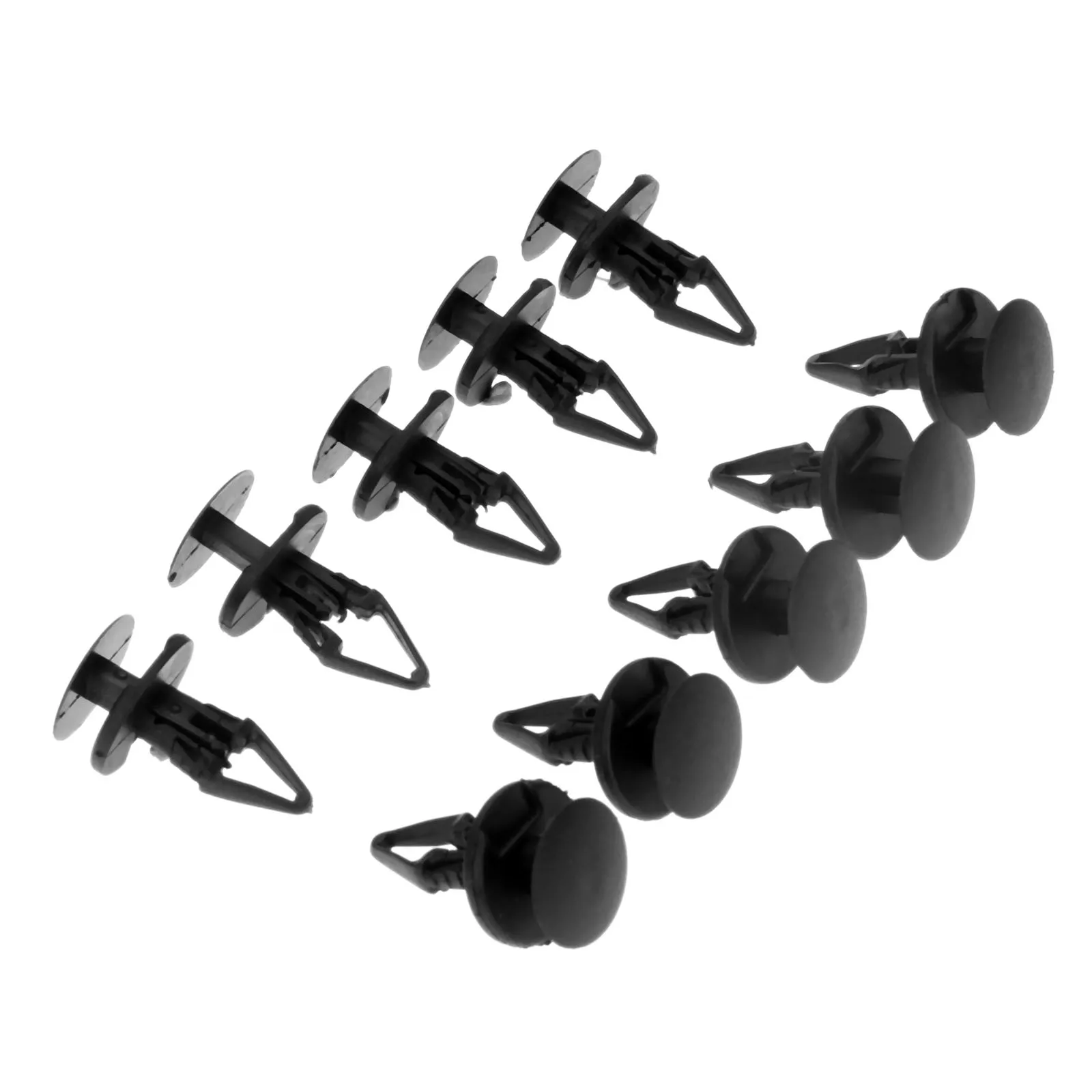 50pcs Car Fender Fastener Clips Black Push Type Plastic Rivet Auto ...