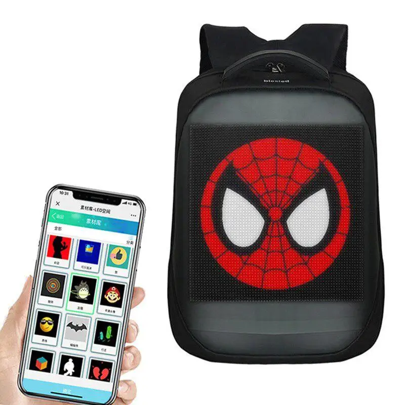 Mochila-LED-con-Control-por-aplicaci-n-pantalla-inteligente-para ...